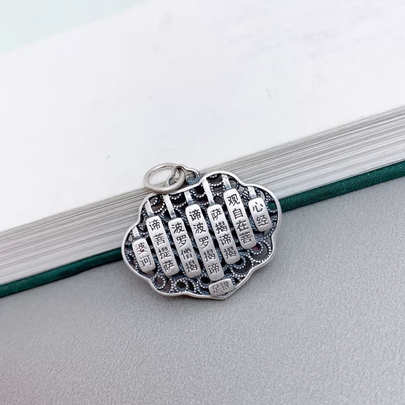 Enamel Lotus Ruyi Lock Pendant – Chinese showcase