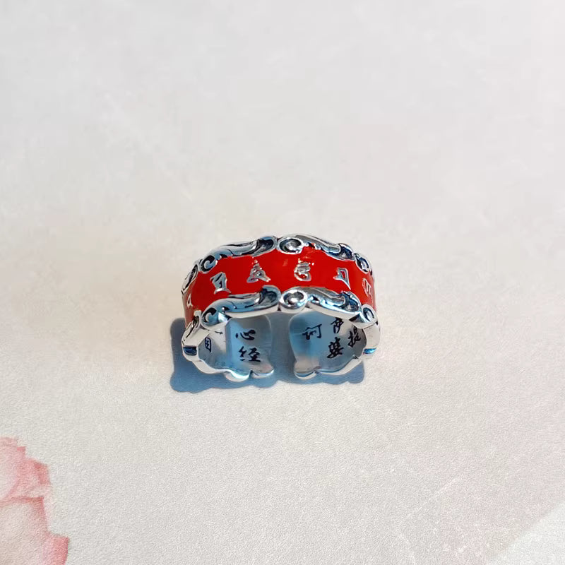 Vintage Sterling Silver Cloisonné Enamel Adjustable Ring – Chinese Eth ...