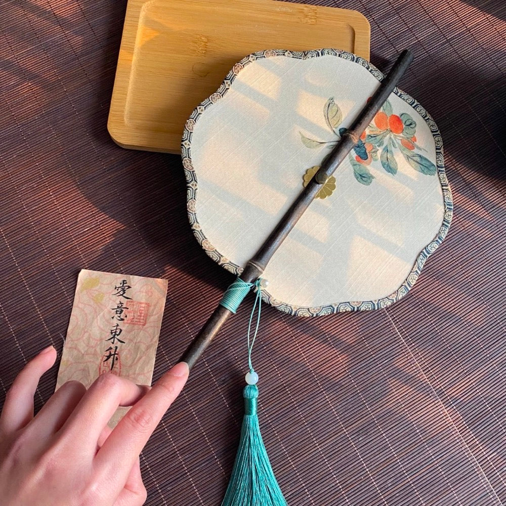Chinese Purple Bamboo liu Su Waist Fan – Chinese showcase